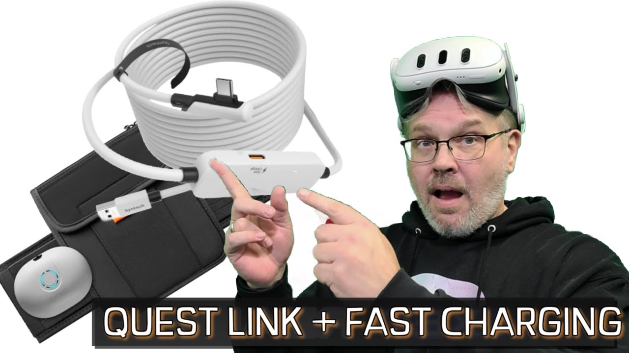 Syntech Fast Charging VR Link Cable & Battery Bank Belt for Quest 3 ...