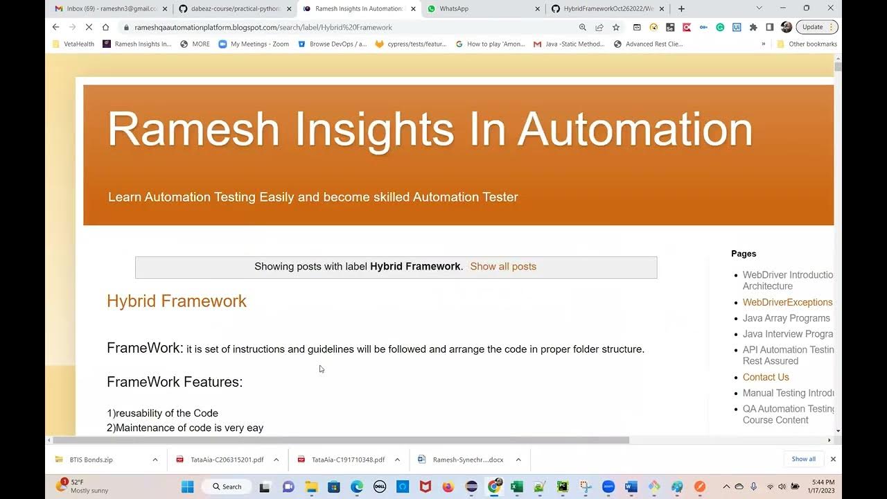 HybridFramework Maven Project Creation Packages Add Dependencies In POM xml Part2 - YouTube