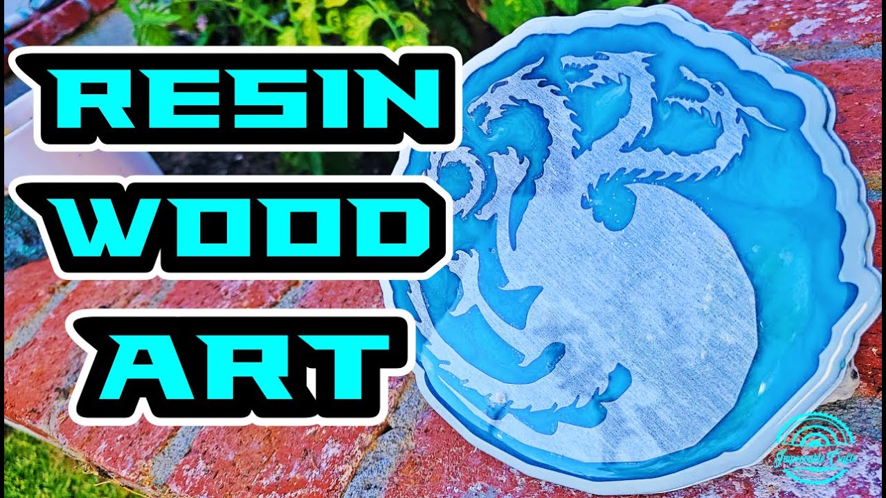 Wood Resin Art using laser Cut Birch Wood (start to finish) - YouTube