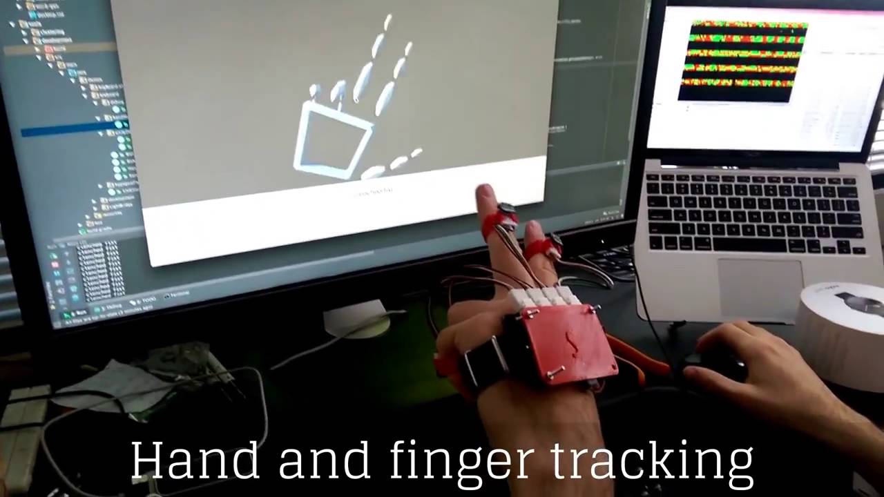 Glove gest has gesture control on hands - YouTube