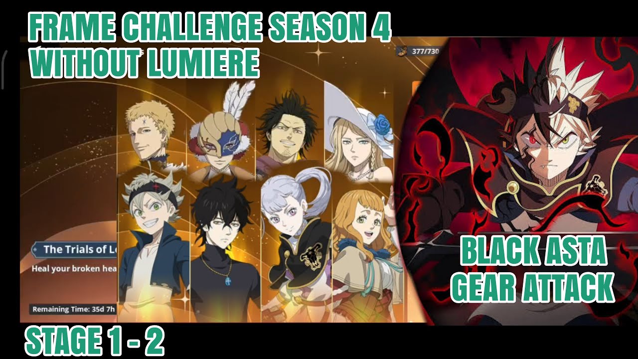 Frame Challenge Season 4 | Black Asta | Stage 1 - 2 - YouTube