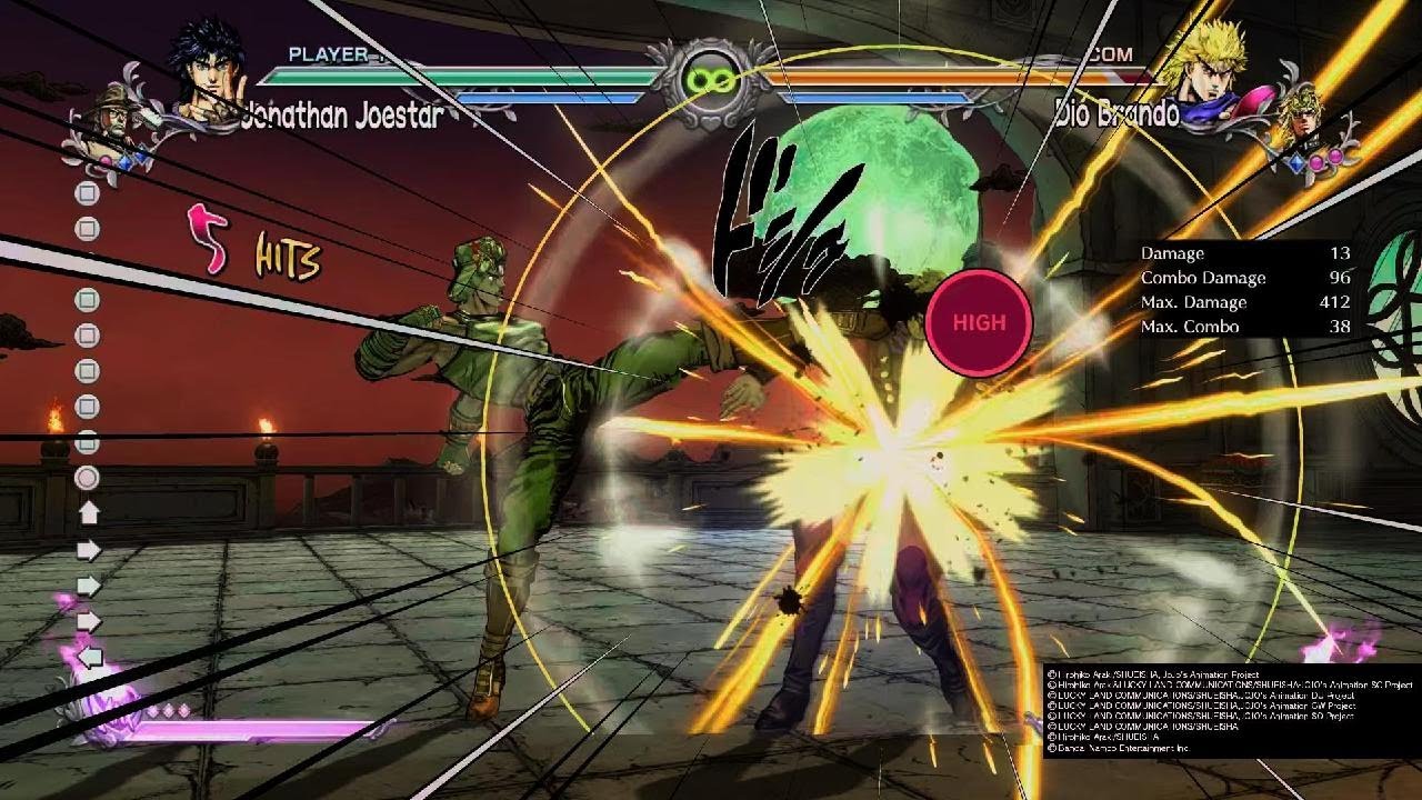 Jjba asbr making a decent combo for every character 1/55 Jonathan ...