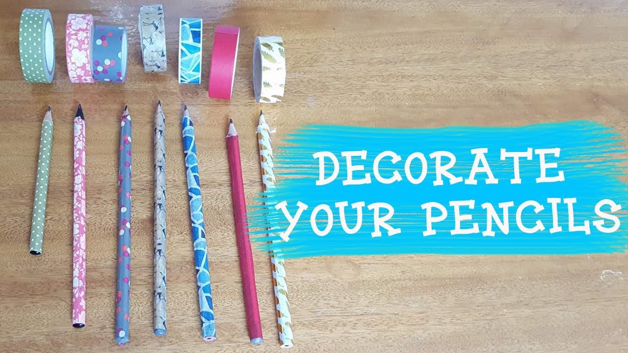 Custom pencils-How to decorate a pencil - YouTube