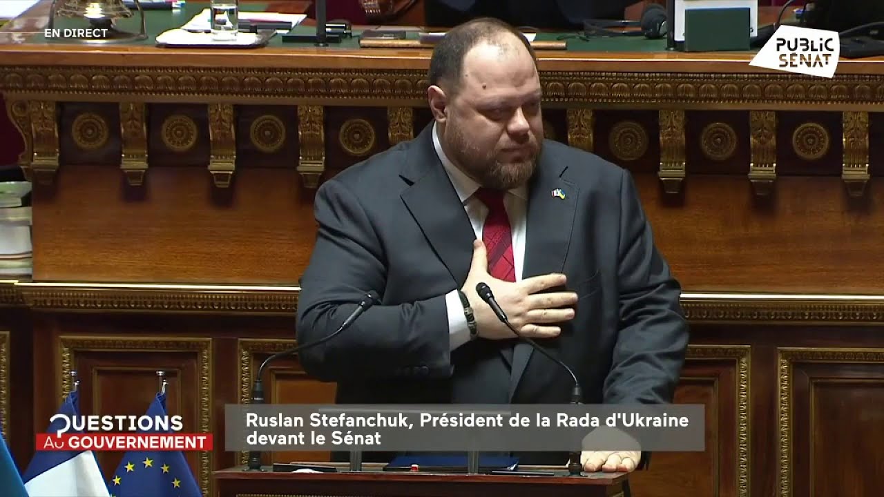 Discours de Ruslan Stéfanchuk, président de la Rada d'Ukraine devant le ...