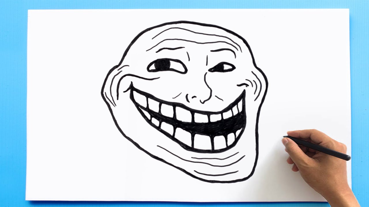 Troll Face Drawing 👺 [ Simple and Easy ] - YouTube