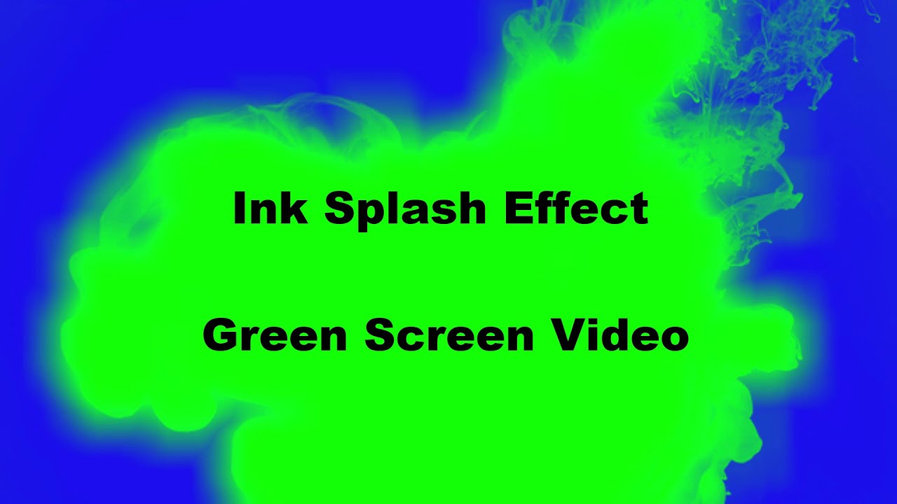 Ink splash effect green screen 39 - YouTube