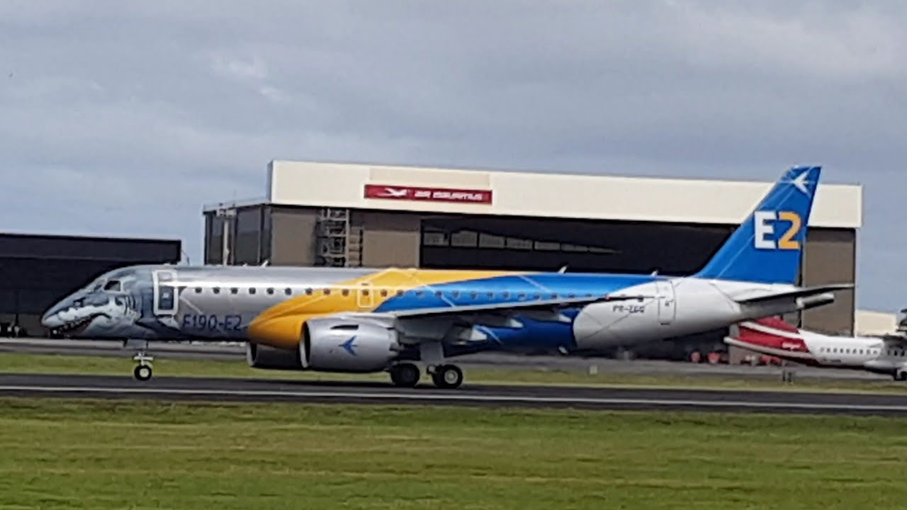 Embraer E190-E2 'Profit Hunter' Visit in Mauritius - YouTube