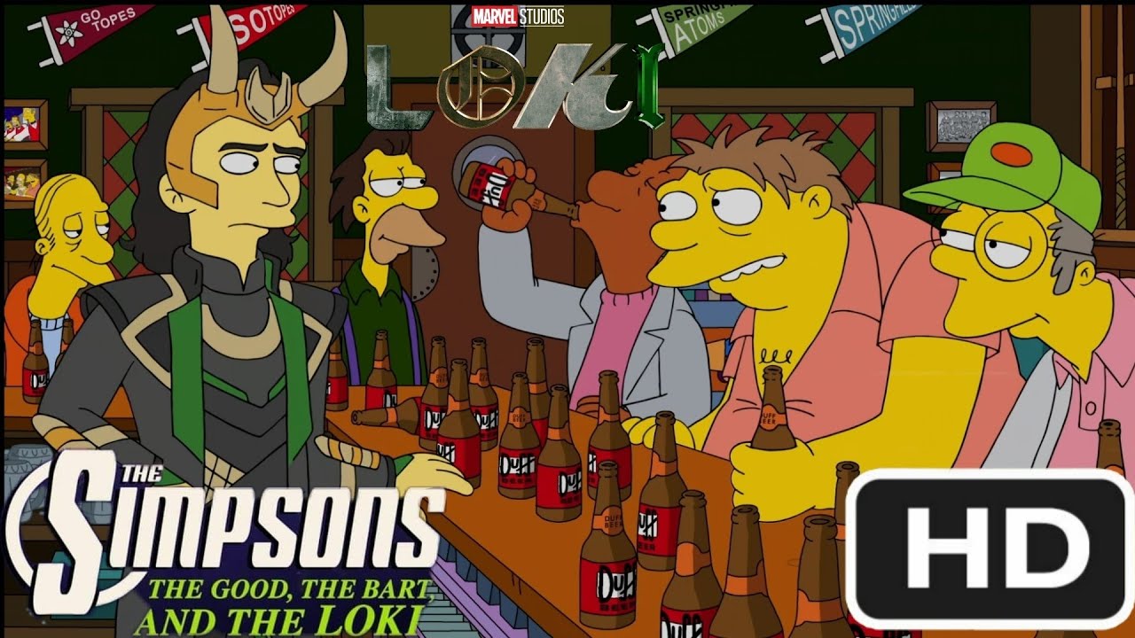 Loki becomes Moe | HD | The Good the Bart and the Loki | Simpsons ...
