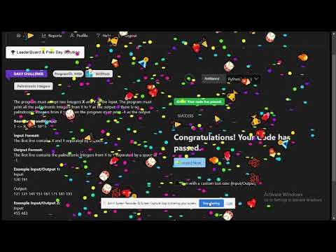 SKILLRACK|DAILY CHALLENGE|12/10/2023|PYTHON|skillrack daily challenge today solutions|dt|| - YouTube