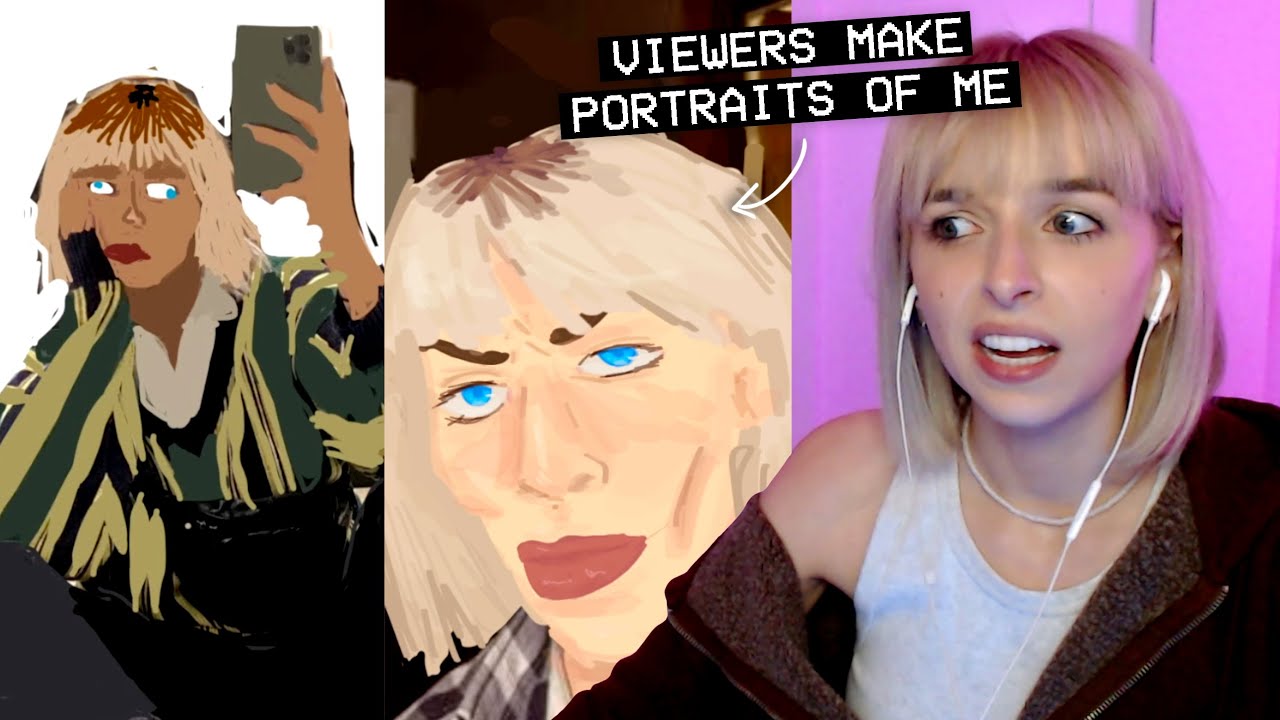 my viewers made portraits of me lol - YouTube
