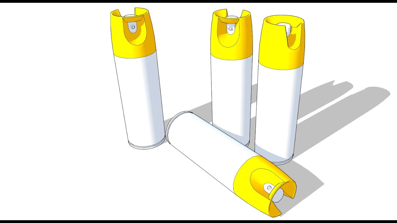 [소품 스케치업] 에어로졸 스프레이 (Sketchup - Aerosol spray) - YouTube