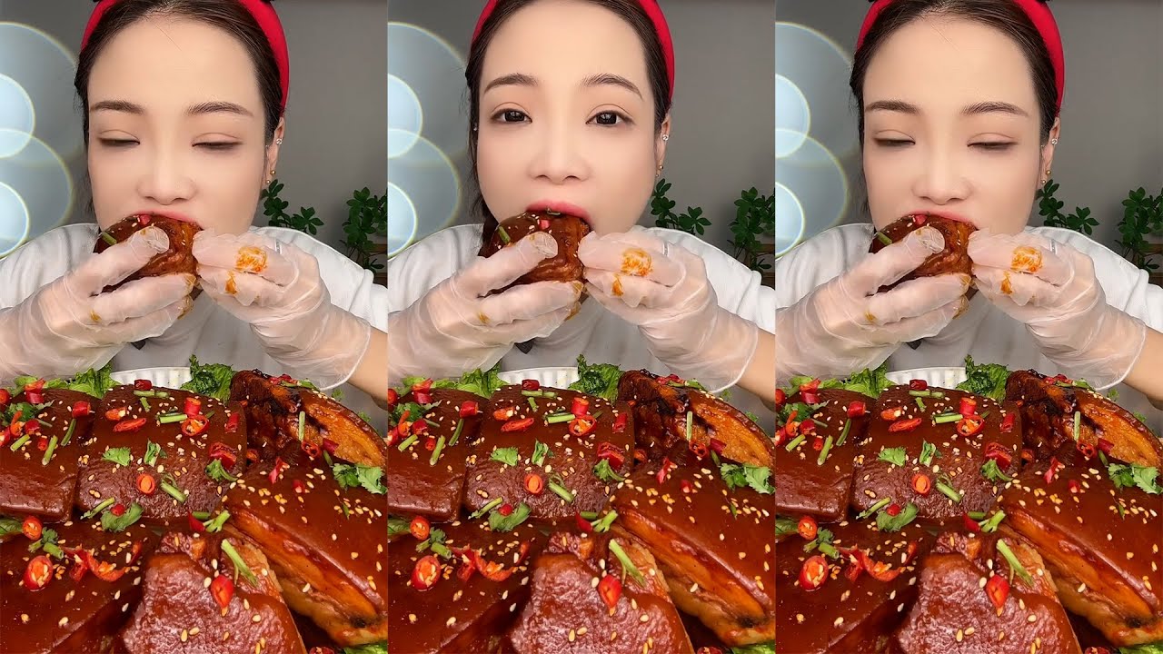 mukbang : Braised Pork Belly - YouTube