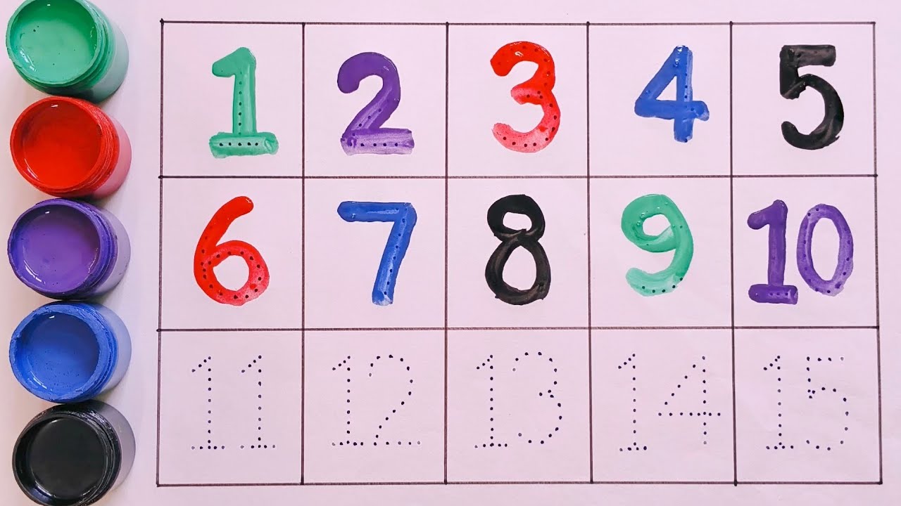 123 numbers, 1 to 15 counting, one two three, 1 से 100 तक गिनती, 1 to ...