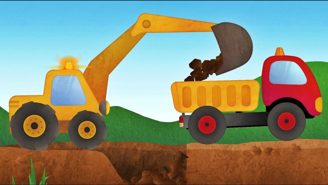 Tony the Truck Construction Vehicles video for boys. Diggers, Cranes ...