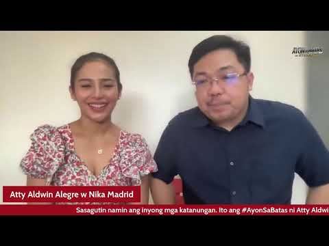 FREE Legal Consult: #AyonSaBatasLive with Atty Aldwin Alegre  Today's guest: Nika Madrid