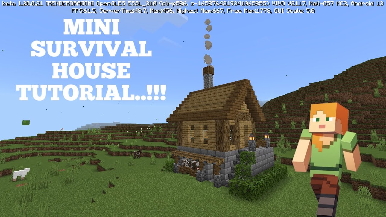 Minecraft Mini survival house tutorial..!!! - YouTube