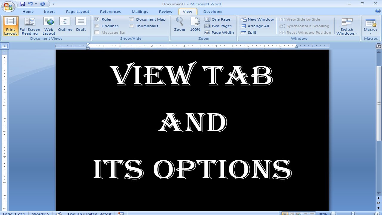 PC-PACKAGE-VIEW TAB-DIFFERENT PAGE VIEWS AND LAYOUTS. - YouTube