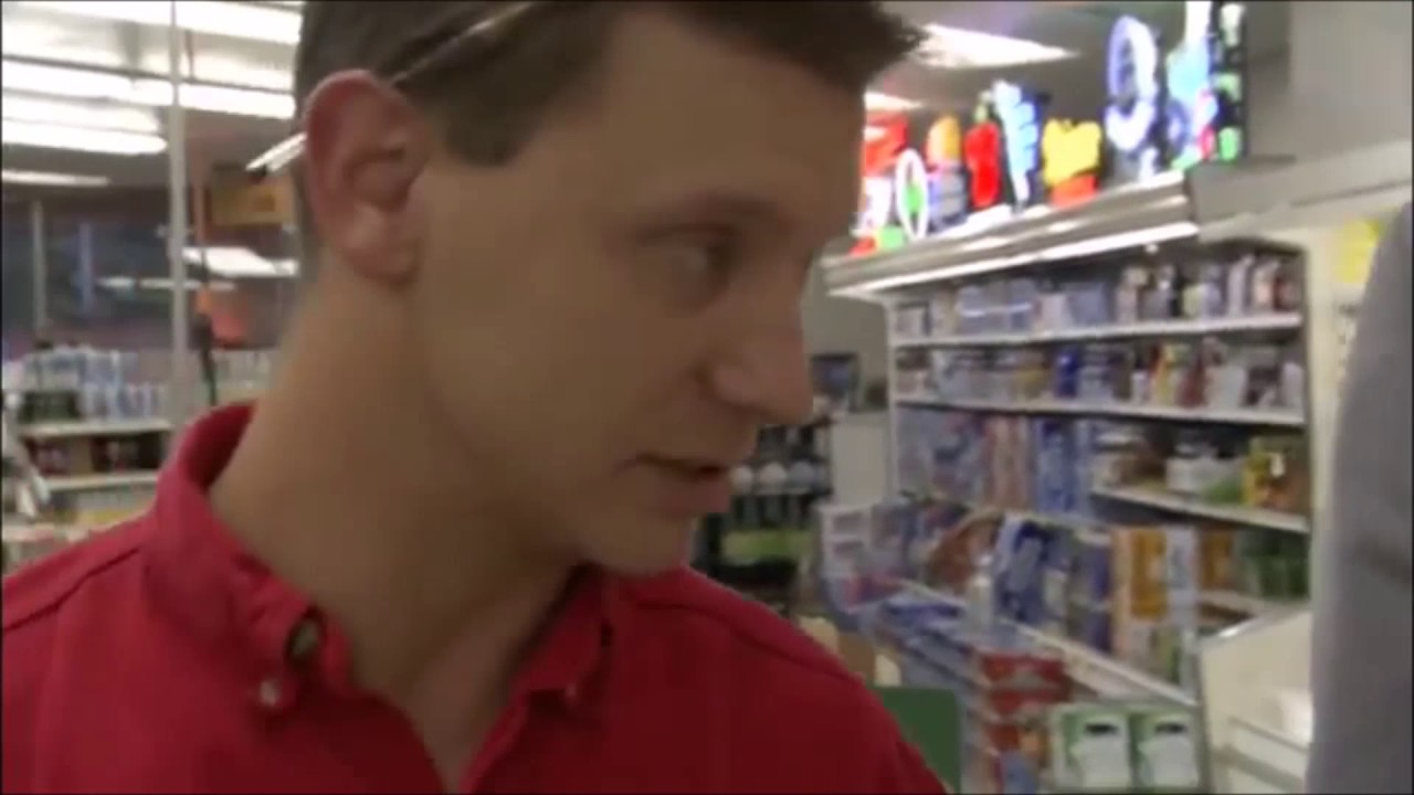 Borat Cheese scene but every time the worker says cheese, it gets 0.05x ...