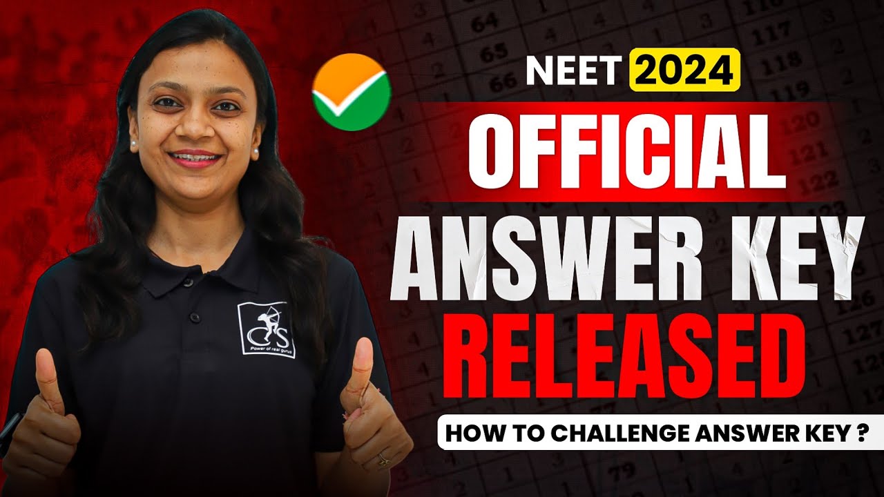 NEET 2024 Official Answer Key released by NTA | How to challenge nta ...