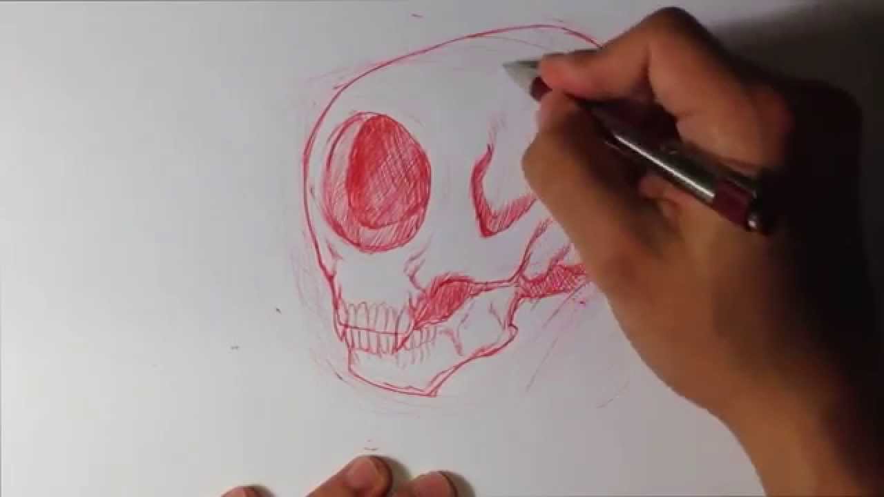 How to Draw a Cyclops Skull - Skull Drawings - YouTube