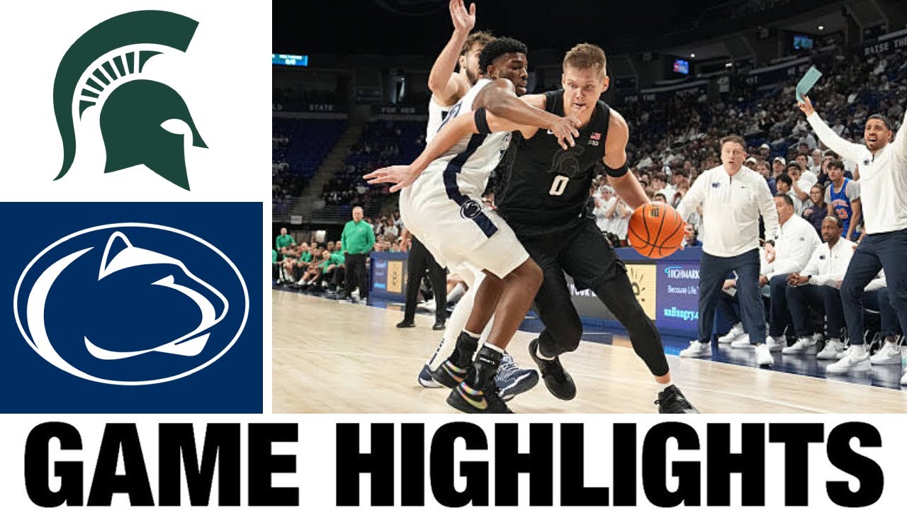 #9 Michigan State vs Penn State Highlights | Men's Basketball | College ...