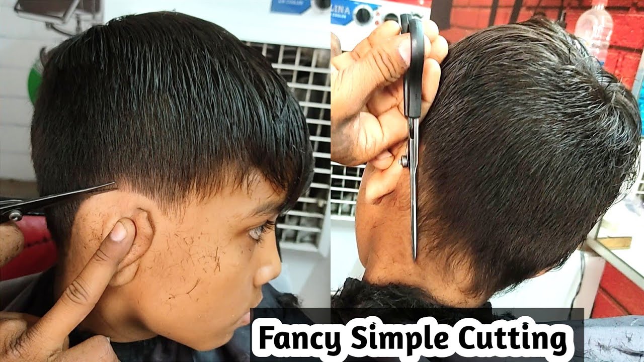 fancy simple hair cutting / सिंपल कटिंग करने का आसान तरीका / Sahil ...