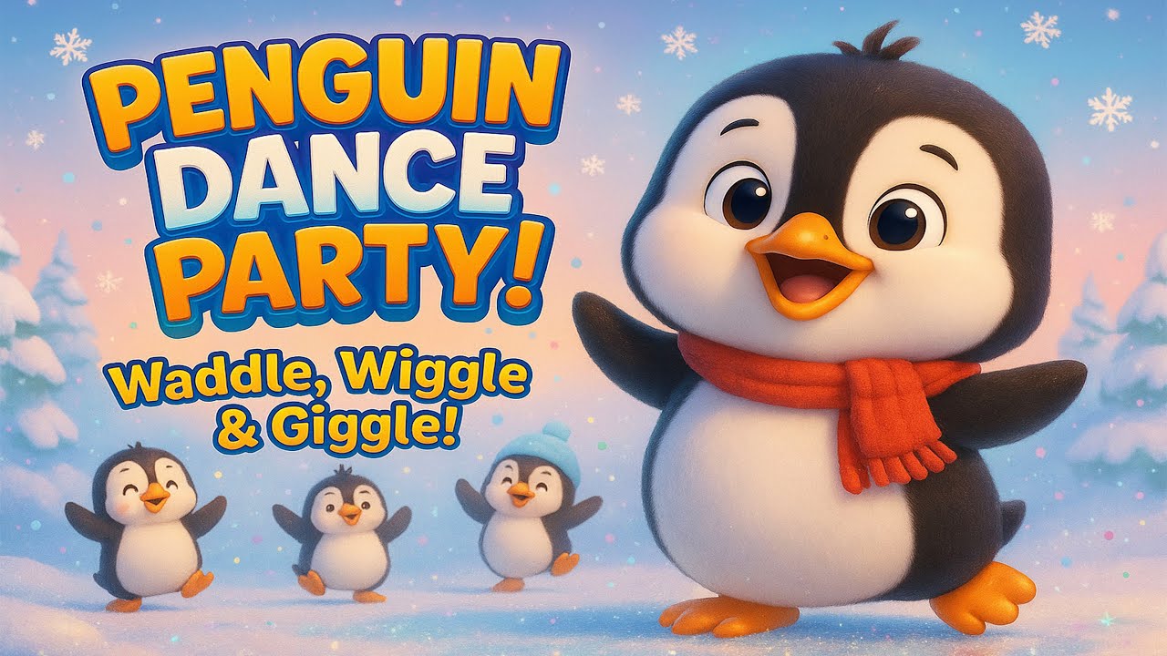 Penguin Dance Party! | Cute Winter Dance for Kids 🐧 | The Blend Channel ...