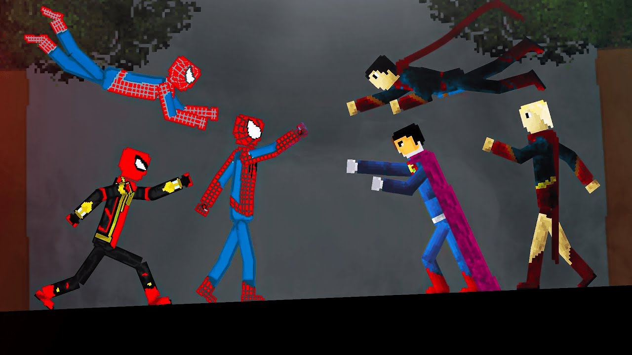 Spider-Man Team vs Superman Team in People Playground - Spiderman Game Videos - YouTube