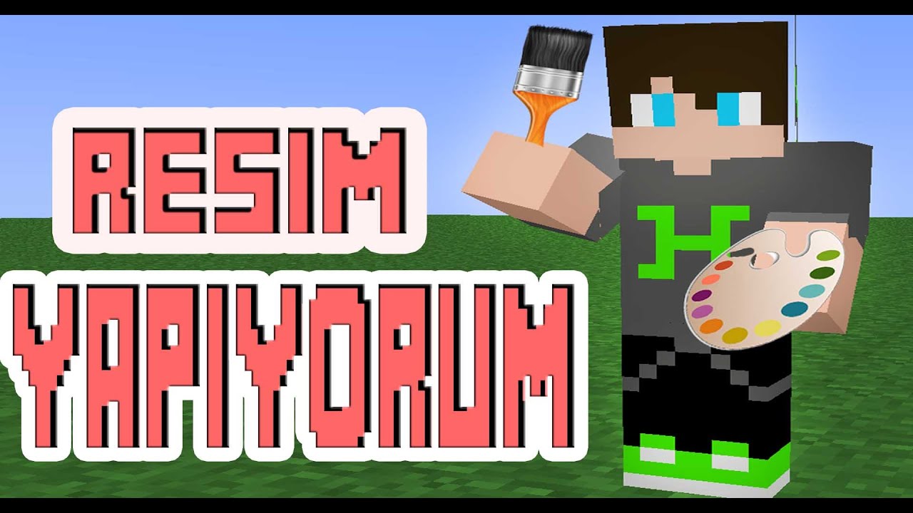 Minecraft'ta RESİM ÇİZİYORUM - YouTube