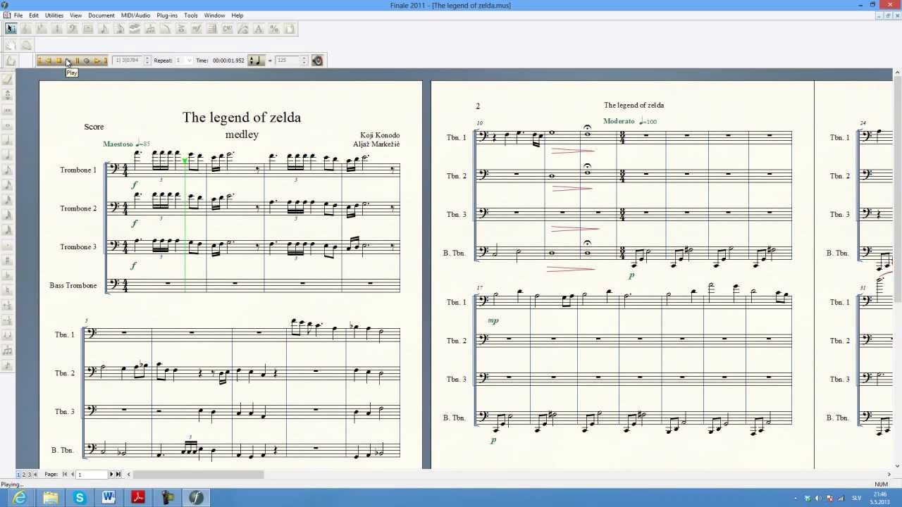 The legend of zelda medley- Trombone quartet - YouTube