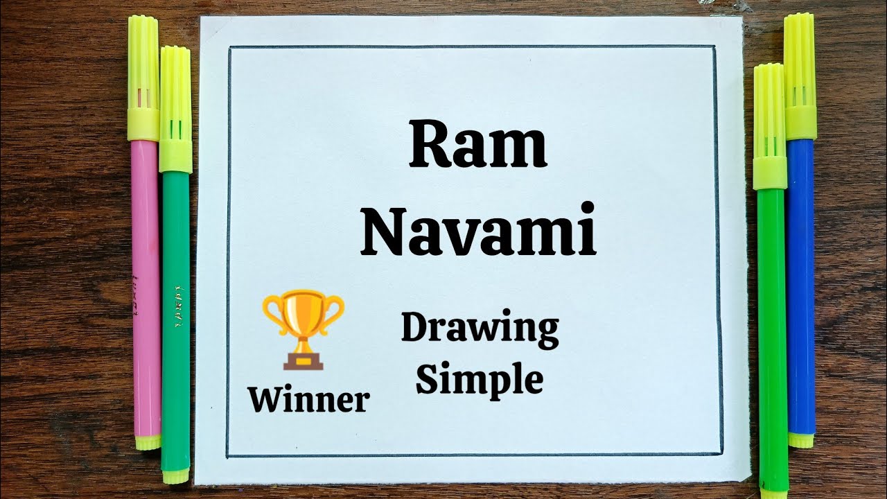Ram Navami Drawing Easy || How to Draw Ram Navami Drawing || Happy Ram ...