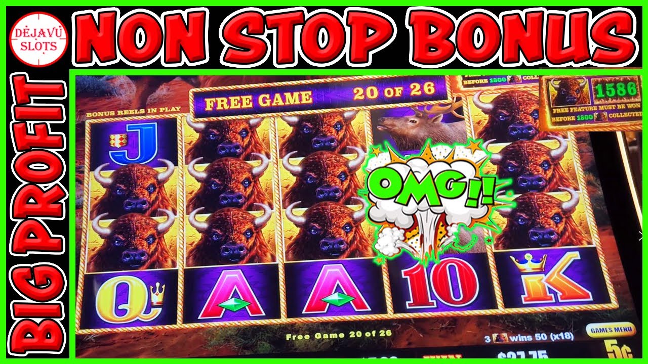NON STOP BONUS! CHASING THE FEATURE AND LANDING BIG WINS BUFFALO CASH ...