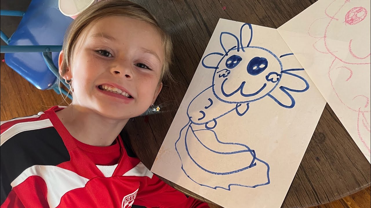 How to draw an axolotl by Rowan and Layla - YouTube