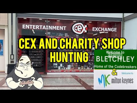 Cex and Charity shop hunting in Bletchley and Milton Keynes with pickups - YouTube