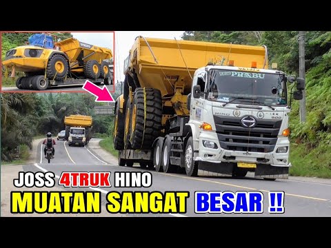 Luar Biasa !! ADT BESAR VOLVO A60H diMuat 4HINO FM 350 & 320Ti HMS ...