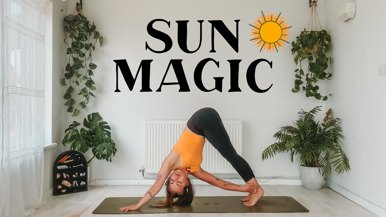 20 minute ☀️ SUN MAGIC POWER YOGA | SURYA NAMASKAAR FLOW ☀️ - YouTube