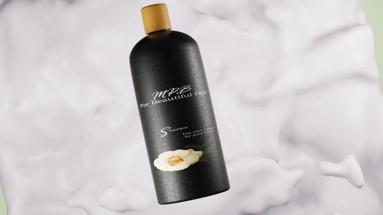 Hair shampoo conditioner hair oil 3D animation video advertising ...
