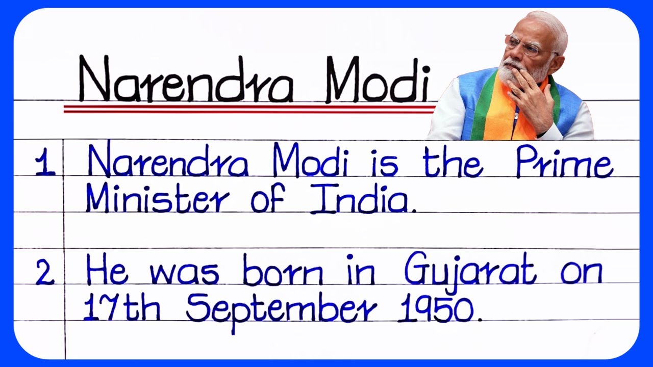 Essay On Narendra Modi In English || Essay On Narendra Modi || Narendra ...