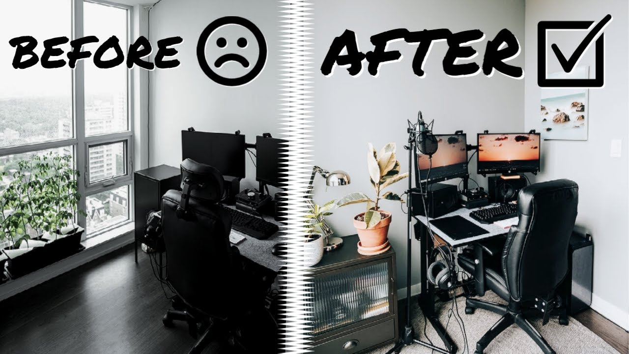 New Office Renovation - How to Transform a Small Work Space - YouTube