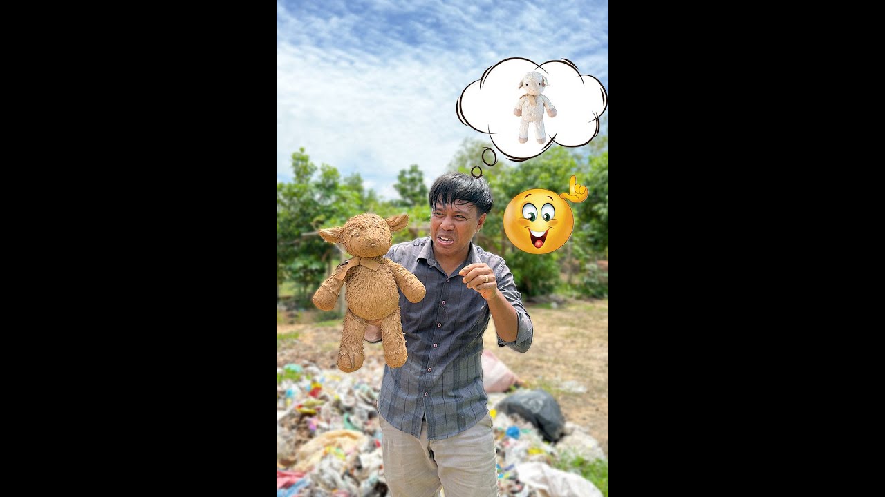 Cleaning abandoned Burly Boo Sheep doll to perfect - YouTube