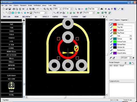 Tutorial Diptrace - Bikin Pattern Trimpot . how to make custome Trimpot Pattern by diptrace ...