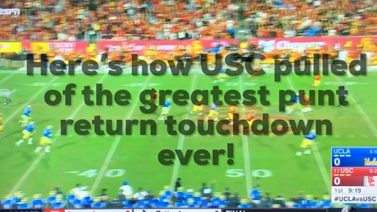 How USC Ran The Greatest Punt Return For A Touchdown Ever! - YouTube