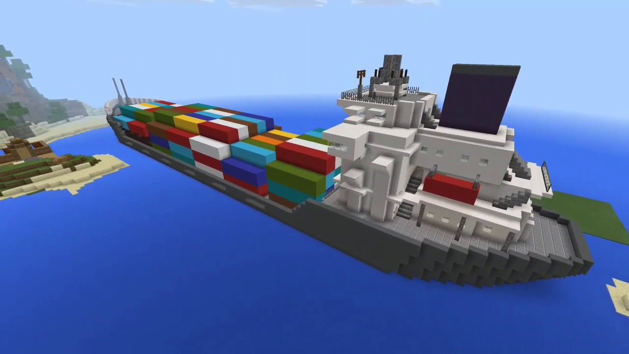 Cargo ship in minecraft - YouTube