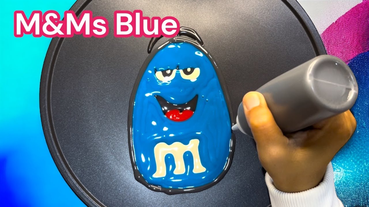M&Ms Blue Face Pancake Art - M&Ms Characters, M&Ms Chocolate, Pancake ...