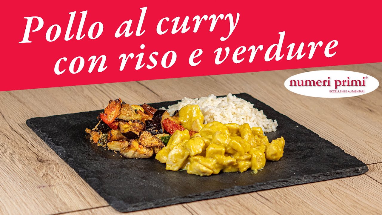Pollo al curry con riso e verdure - YouTube