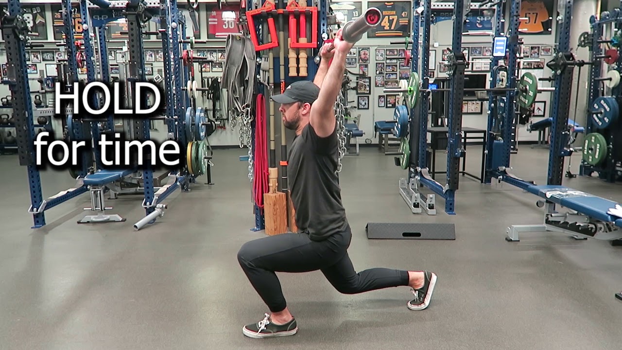 Loaded Stretching Overhead Split Squat Loaded Stretch - YouTube