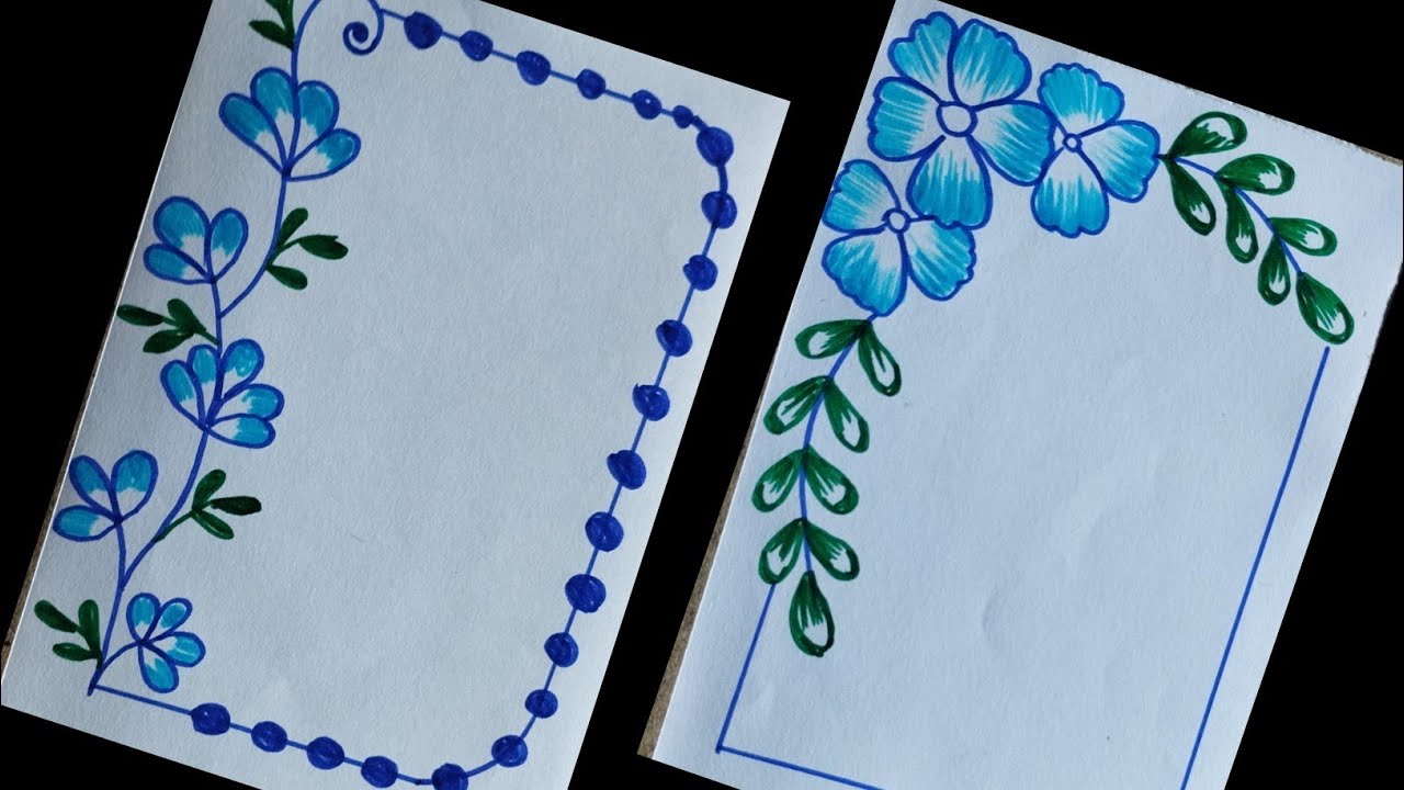 Simple Flower Border Designs For Paper Easy And Simple Project File