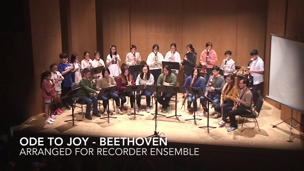 Ode to Joy ~ Beethoven (arranged for recorder ensemble) - YouTube