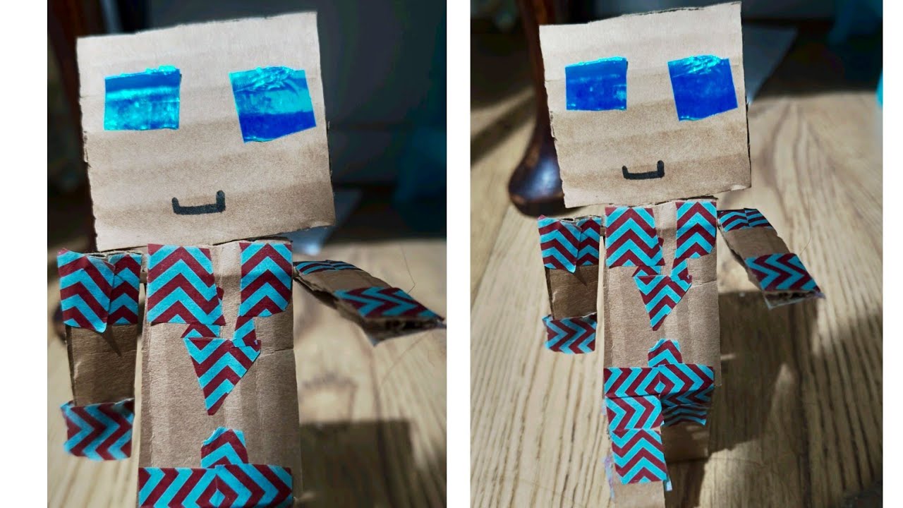 Cardboard Robo DIY// creative Dev// cardboard craft for kids - YouTube