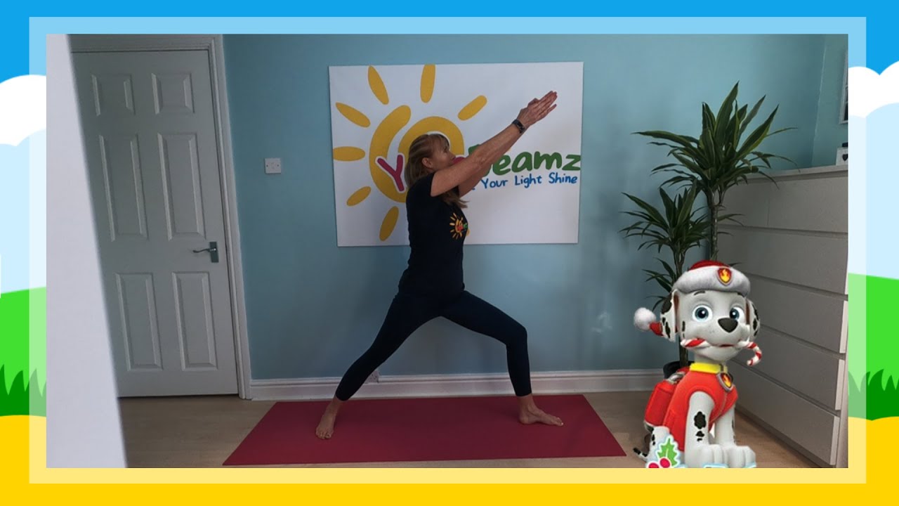 YogaBeamz | 'Paw Patrol Save Christmas' Kids Yoga Adventure! - YouTube